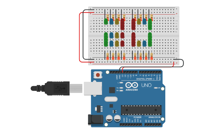 Circuit design LED light Number 20 (MABS) - Tinkercad