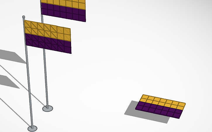 3D design Basic Waving Flag - Simlab - Tinkercad