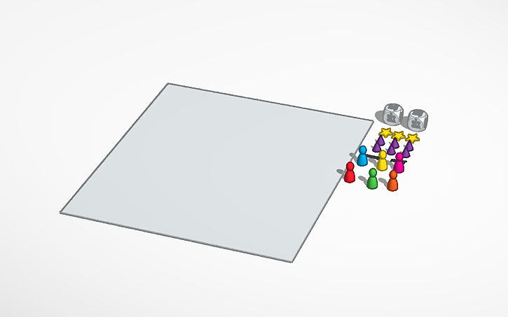 3D design Board game Template - Tinkercad