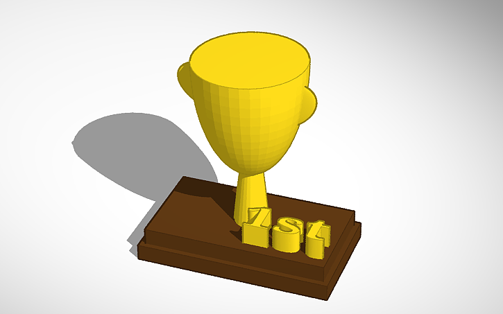 3D design trophy - Tinkercad
