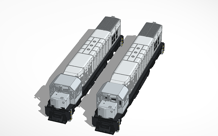 3D design EMD G26CU 1:160 diesel locomotive(N) - Tinkercad