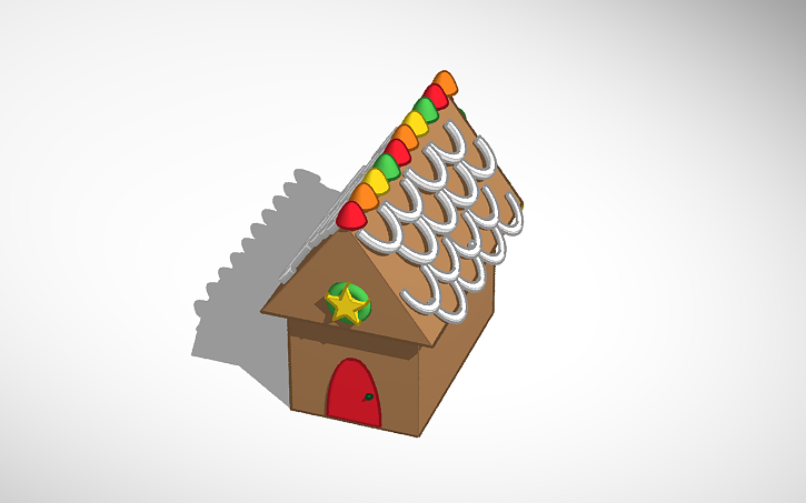 3D design Gingerbread House - Tinkercad