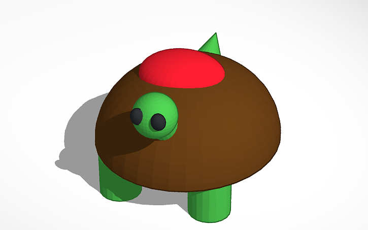 3D design mine turtle - Tinkercad