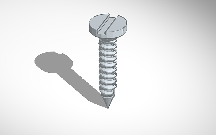 3D design Screw - Tinkercad