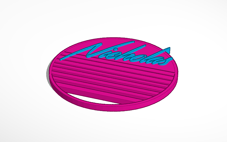 3D design Outrun Sun N - Tinkercad