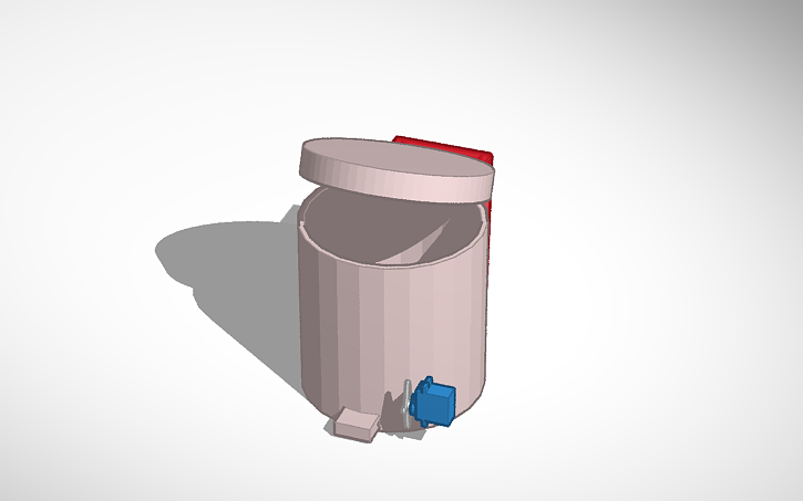3d Design Automatic Garbage Can Tinkercad