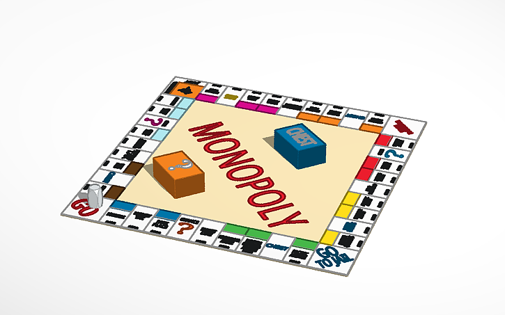 3D design Monopoly board - Tinkercad