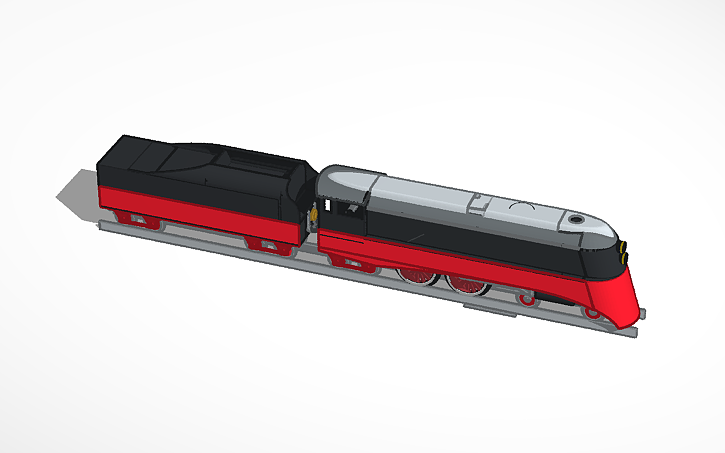 3D design O Gauge Streamlined Live Steam Locomotive V2 - Tinkercad