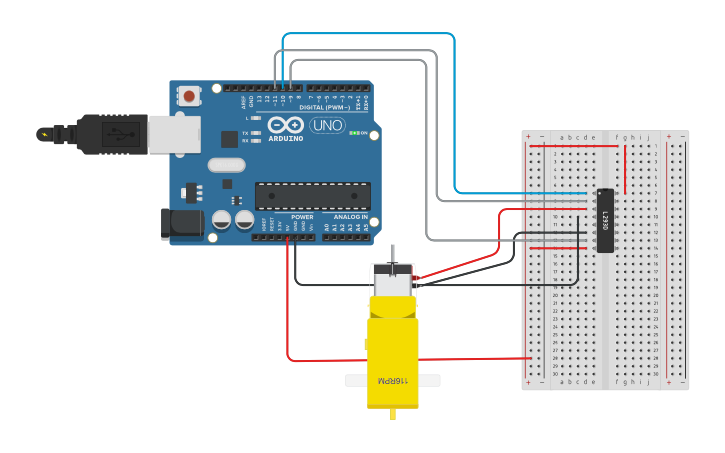 Circuit design MOTOR CIRCUIT - Tinkercad