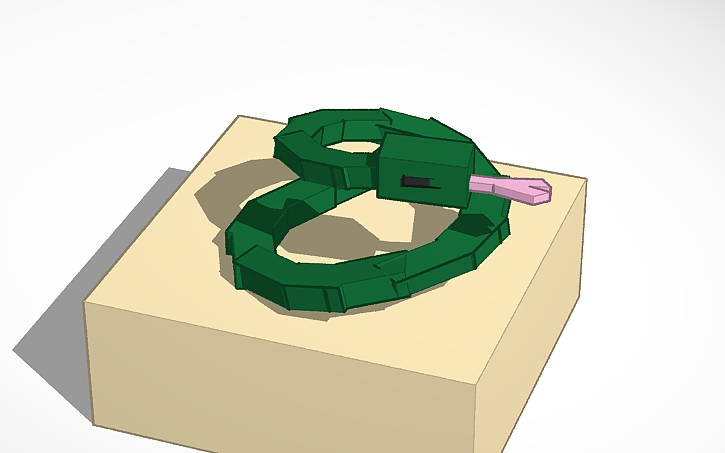 3D design Custom Minecraft Mobs: Snake - Tinkercad