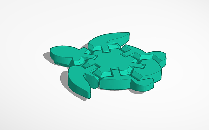3D design Flexi-animals 6 (Turtle) - Tinkercad