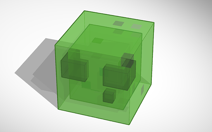 3D design Minecraft Slime - Tinkercad