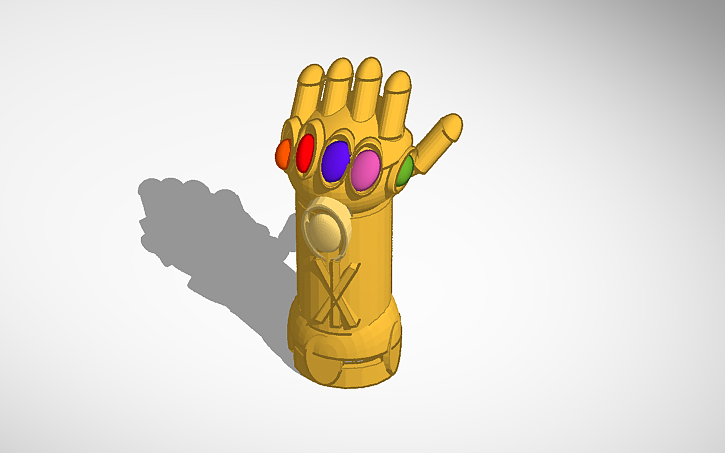 3D design Infinity Gauntlet - Tinkercad