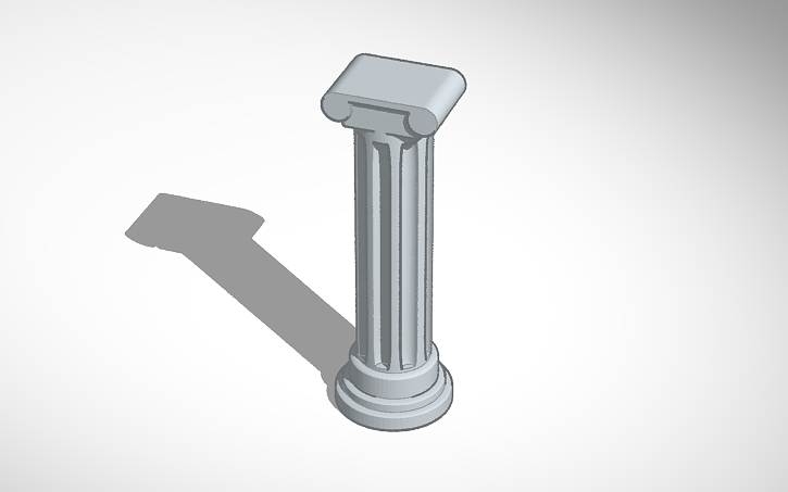 3D design Greek Ionic Column - Tinkercad