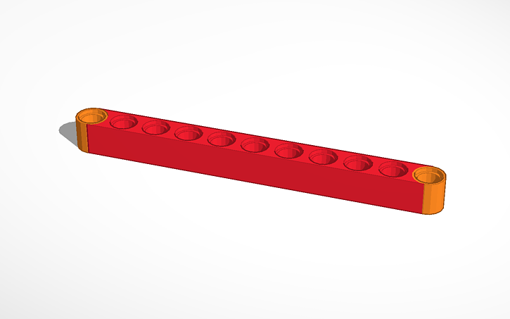 3D design Lego Mindstorms EV3 Beam Brick (based off red 11 hole ...