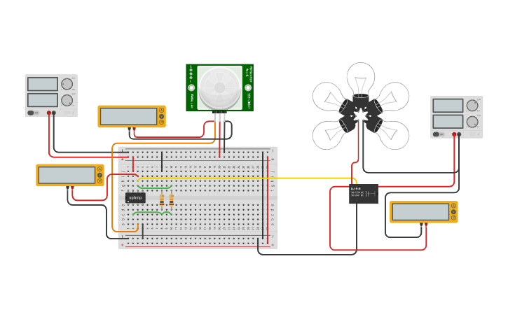 Circuit design PIR Sensor - Tinkercad