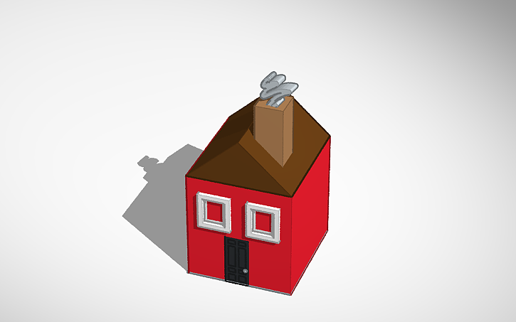 3D design Simple Old Boring House - Tinkercad