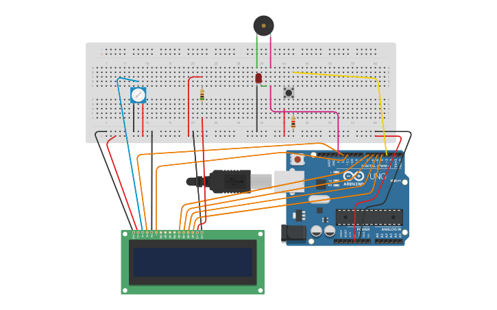 Circuit design Arduino error counter - Tinkercad