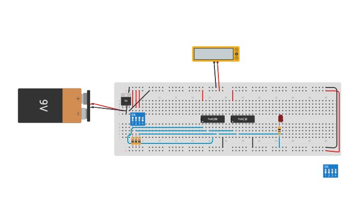 Circuit design Copy of Simulador de protoboard - Tinkercad