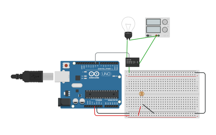 Circuit design Automatic Light - Tinkercad