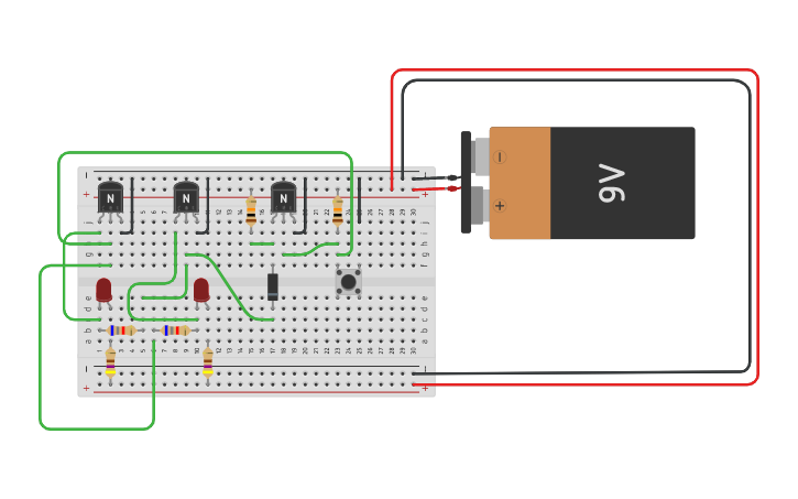 Circuit design Bistable - Tinkercad