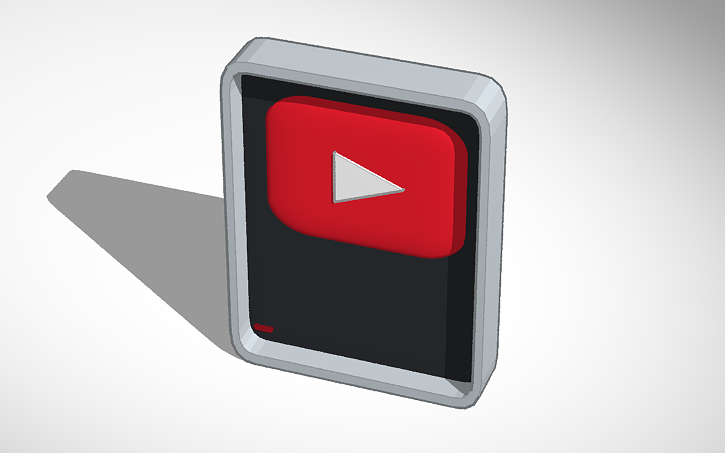 3D design Youtube play button - Tinkercad