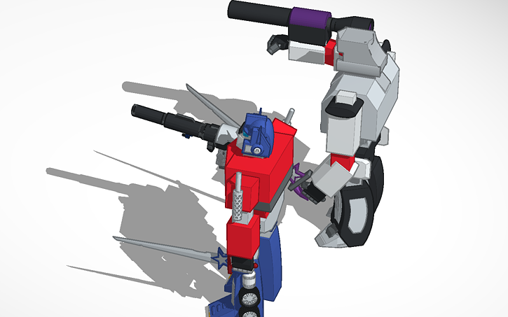 3D design Optimus Prime and Megatron - Tinkercad
