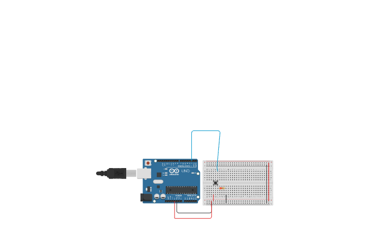 Circuit design Activity 2 - digital read serial - Tinkercad