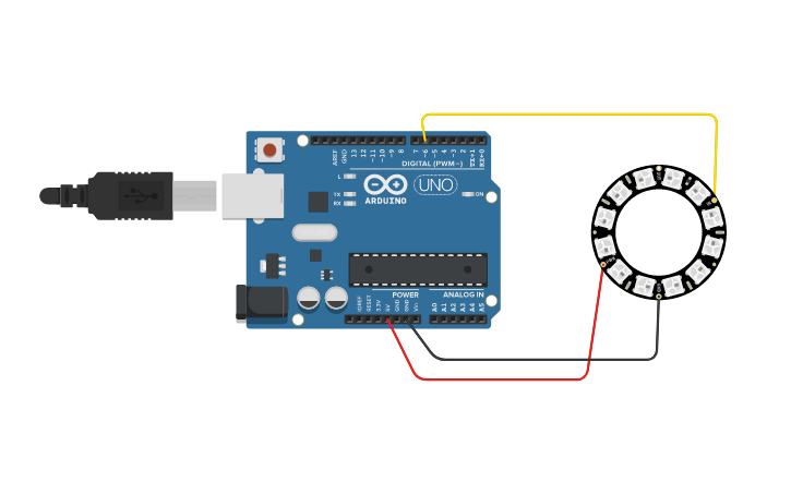 Circuit design NeoPixel Ring 12 - Pratica 9_melhorado - Tinkercad