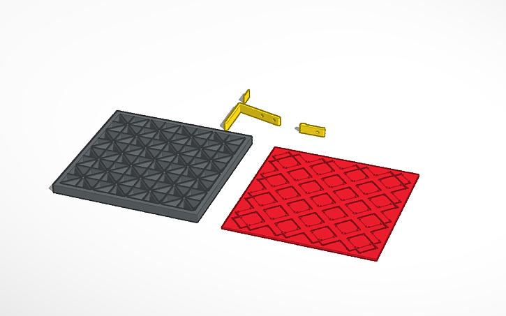 3D design Half Square Triangles LED Art - Tinkercad