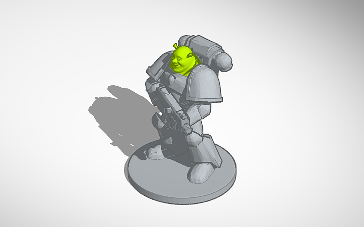 3D design Shrek space marine - Tinkercad