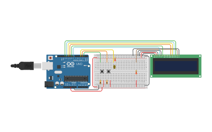 Circuit design Interrupts Example 2 - Tinkercad