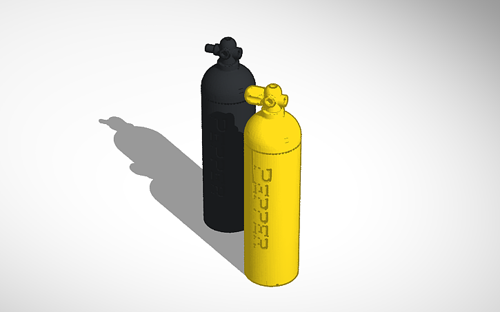 3D design Diving bottle - Tinkercad