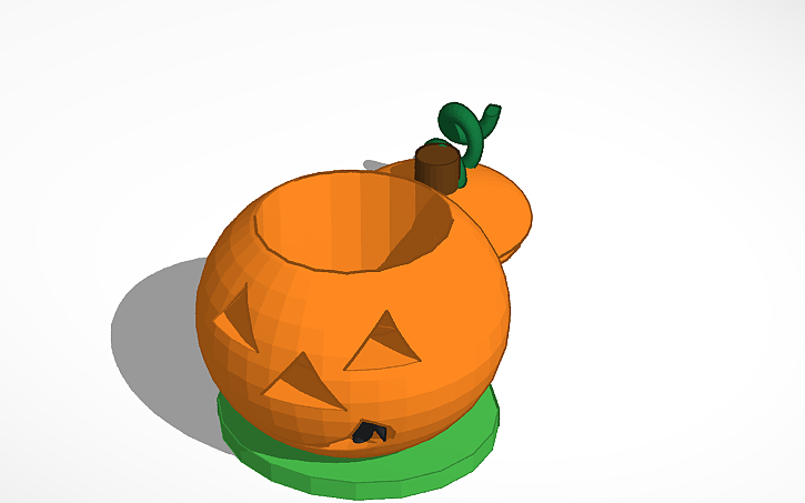 3D design Pumpkin Boy complete - Tinkercad