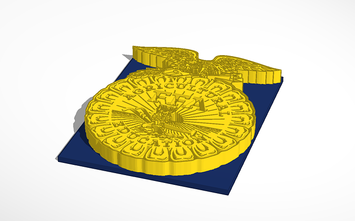 3D design FFA Emblem - Tinkercad