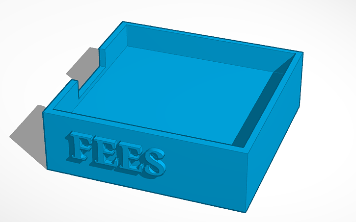 3D design FEES Post-it note holder - Tinkercad