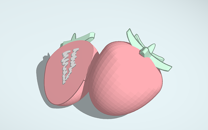 3D design strawberry- copyable! - Tinkercad