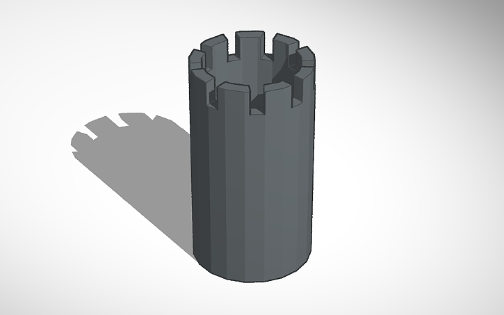 3D design Tower with Crenellations - Tinkercad