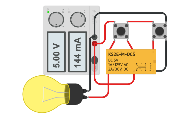 Circuit Design Latching Relay Tinkercad