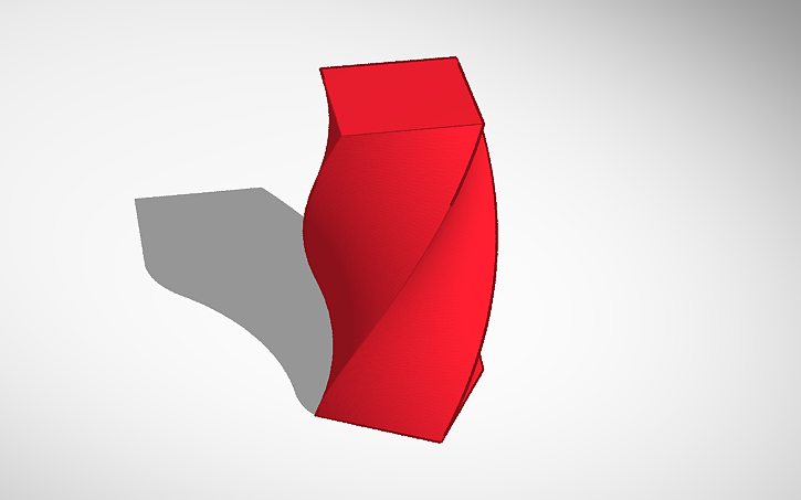 3D design Day 52 of TED: twisted rectangular prism - Tinkercad
