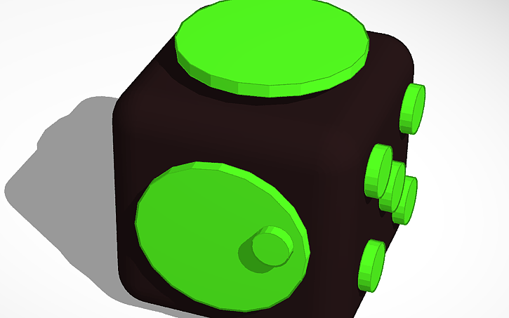 3D design Fidget cube - Tinkercad