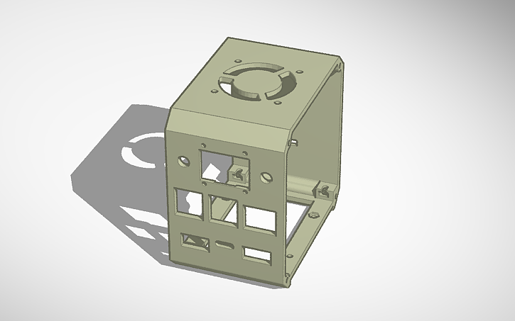 3D design Raspberry Pi 4B case UPS - Tinkercad
