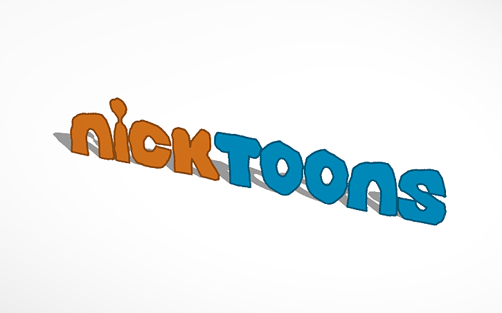 3D design Nicktoons logo - Tinkercad