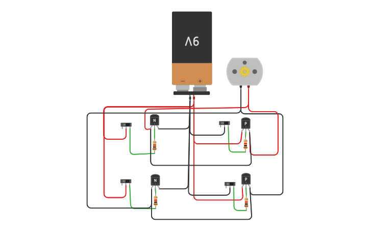 Circuit design RMI - TASK - H BRIDGE - Tinkercad