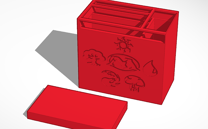 3D design Magic the gathering deck box - Tinkercad