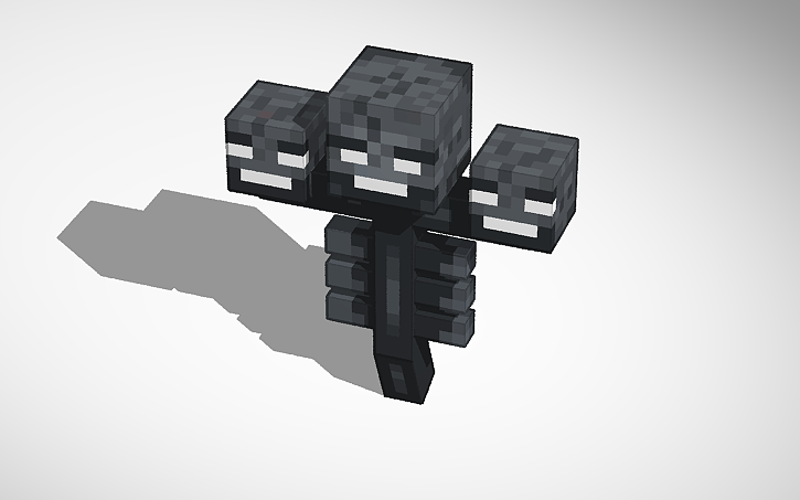3D design Minecraft Wither - Tinkercad