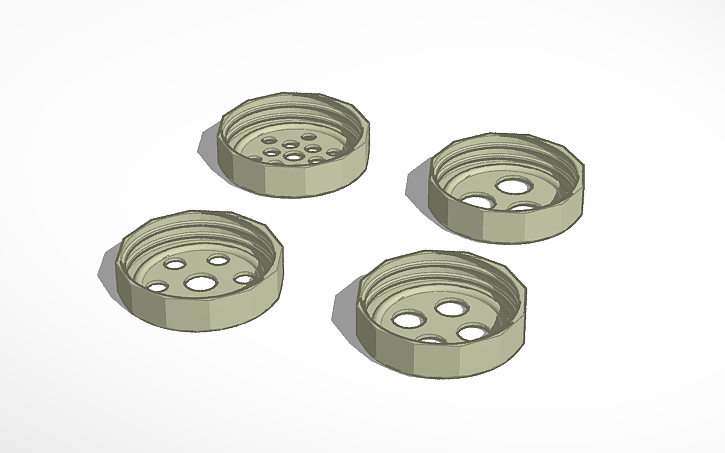 3D design Mason Jar Lids - for plants - Tinkercad