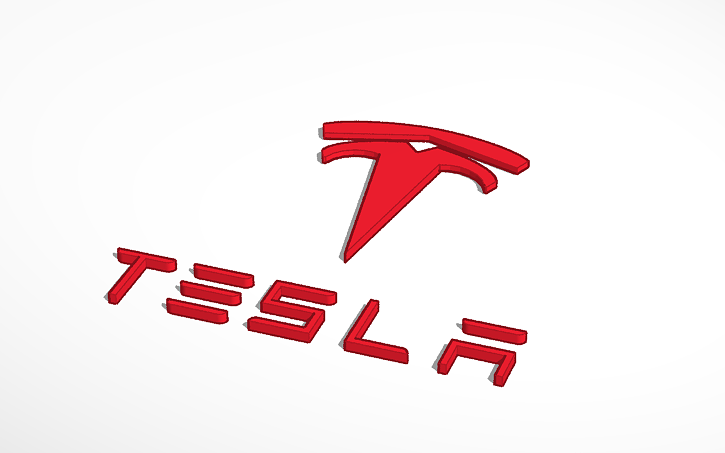 3D design tesla logo - Tinkercad