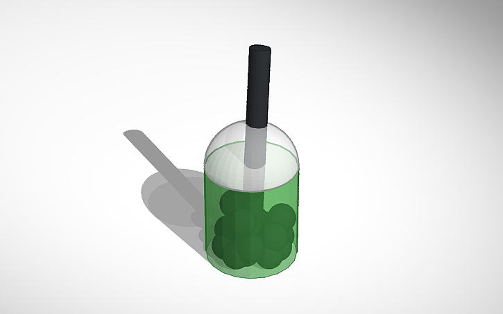 3D design Boba tea - Tinkercad