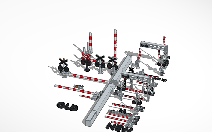 3d Design Railroad Crossings Old And New Tinkercad